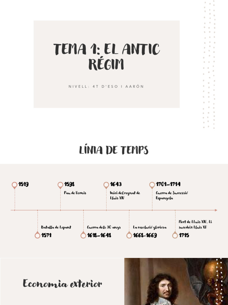 Tema 1. L'antic Regim | PDF