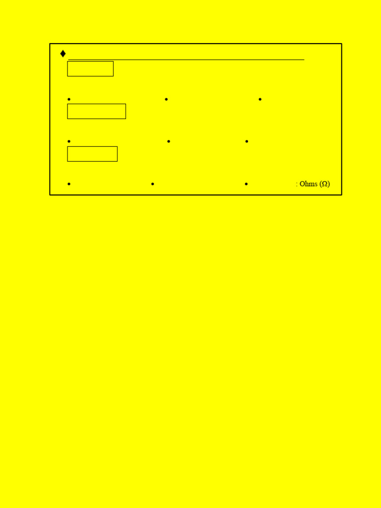Formulas of Some Basic Principles in Electricity | PDF