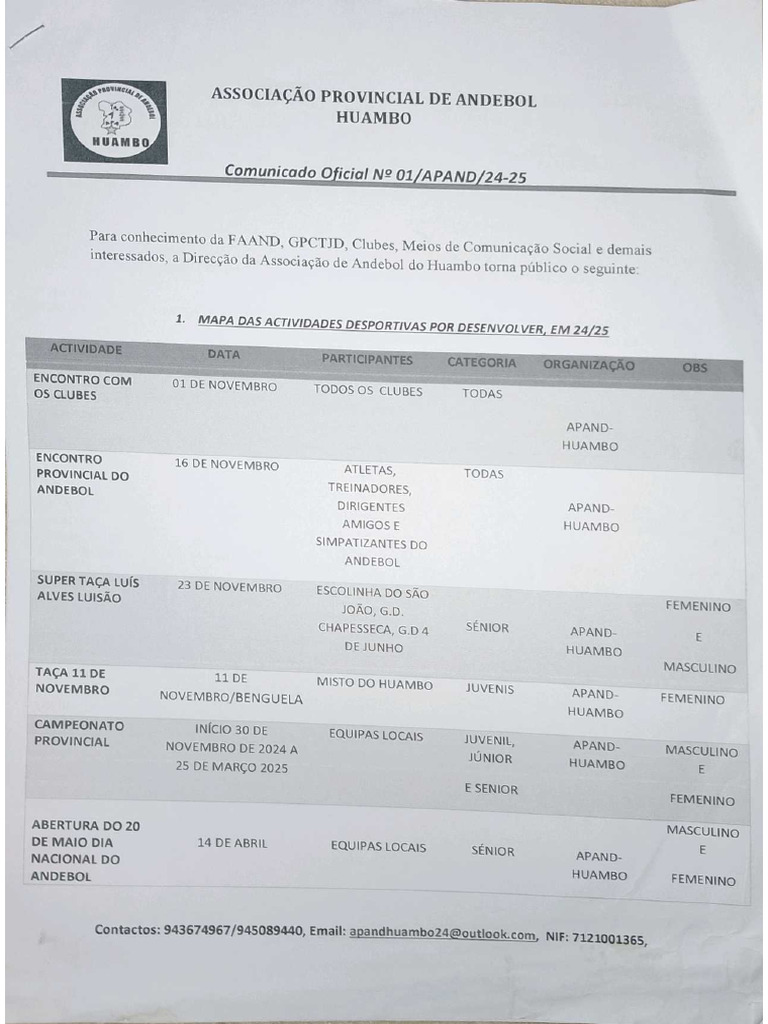 Programa de Actividades | PDF