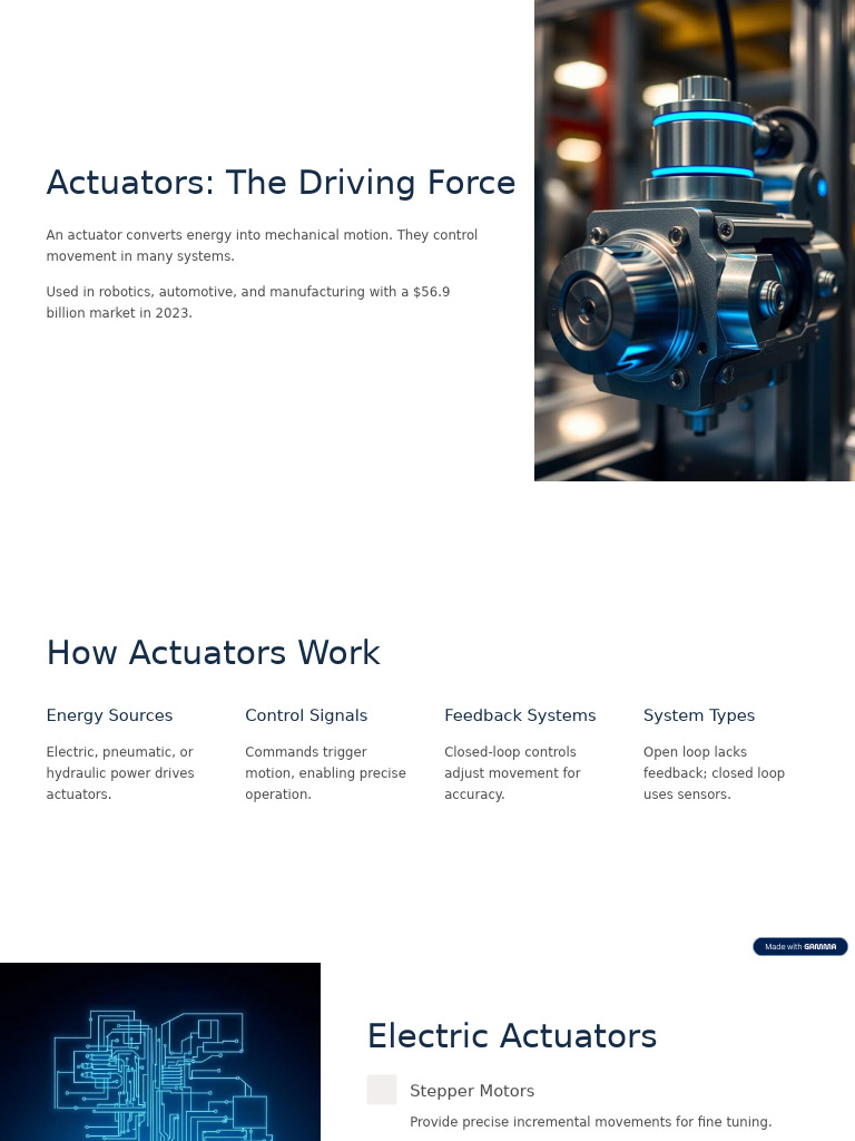 Actuators The Driving Force | PDF