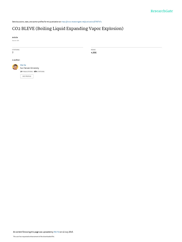 5 - CO2 BLEVE Model Theory | PDF | Thermodynamics | Physical Chemistry