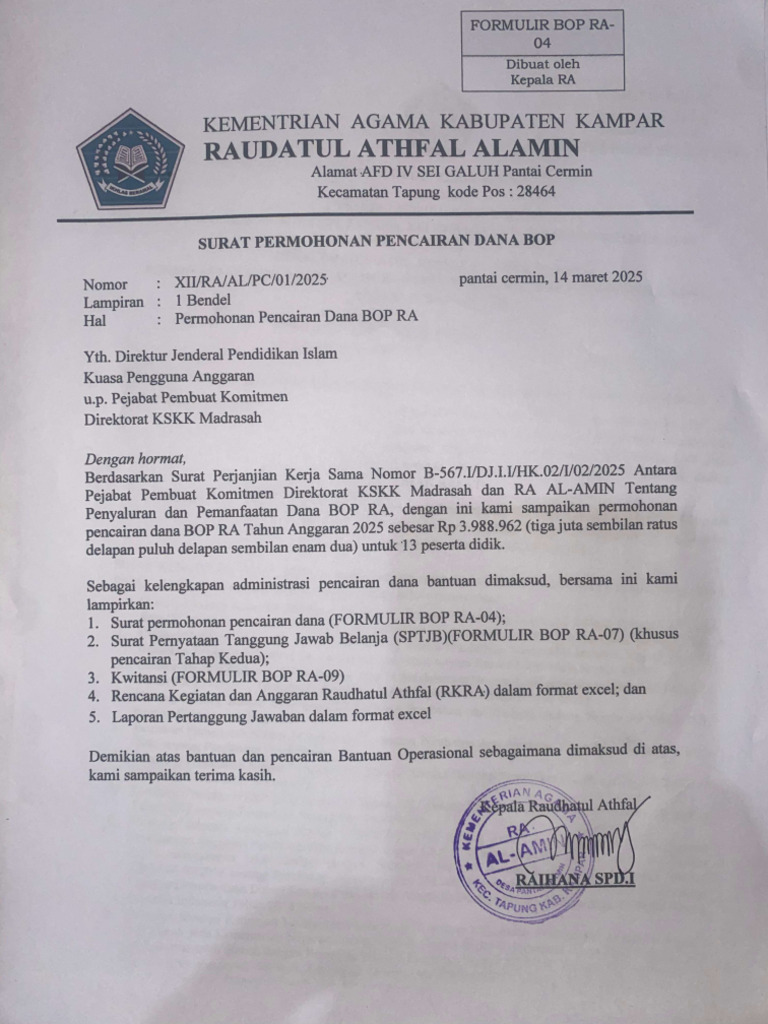 Surat Permohonan | PDF