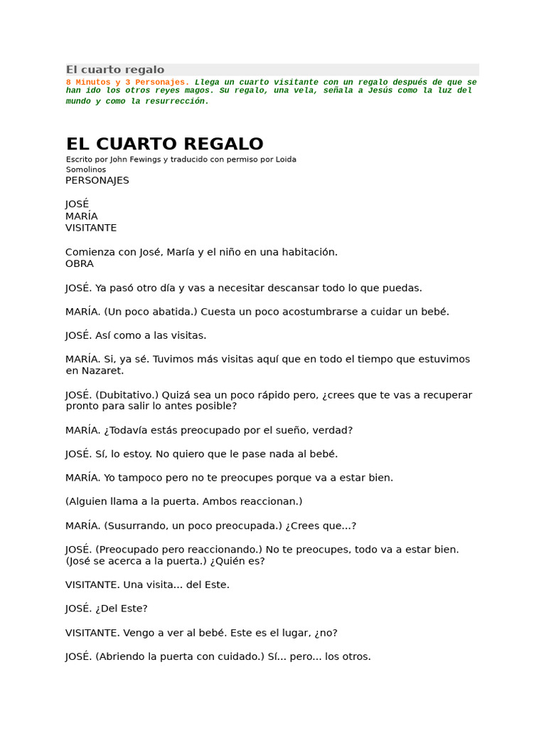 El cuarto regalo: luz y significado | PDF | María, madre de Jesús ...