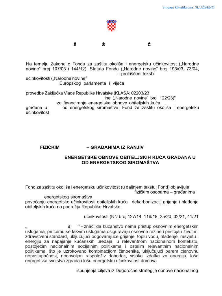 Javni Poziv Za Iskaz Interesa 2025 | PDF