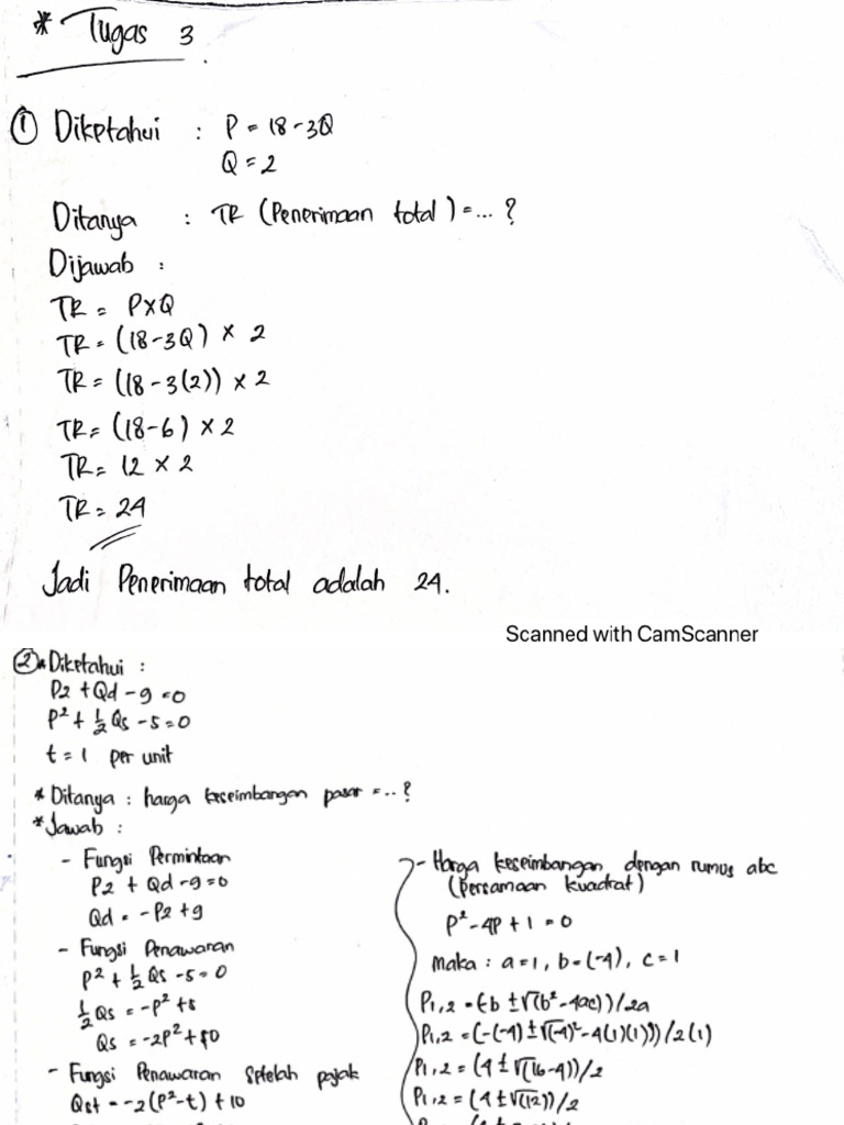 Tugas 3 Matematika | PDF