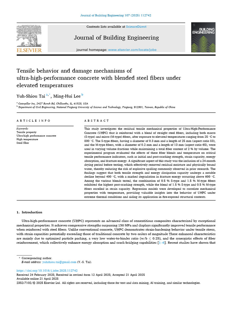 Tensile Behavior and Damage Mechanisms of Ultra-High-Performance ...