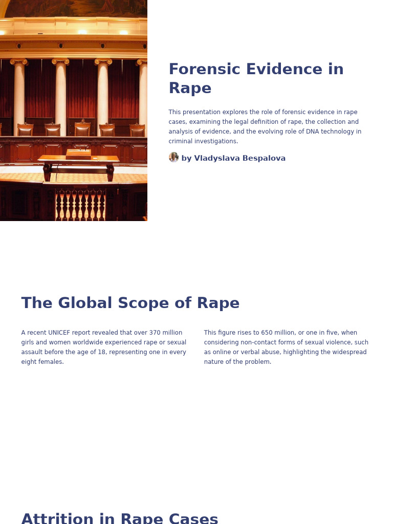 Forensic Evidence in Rape | PDF | Dna Profiling | Rape