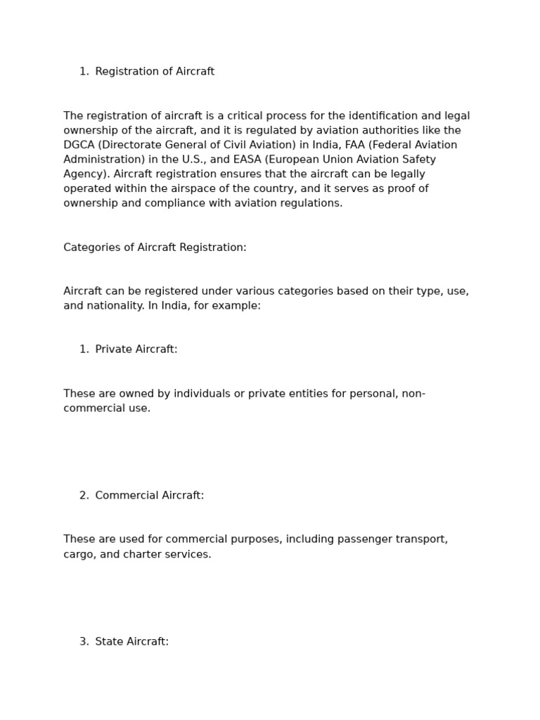 Unit 2 Aviation Legislation | PDF | Aviation | Aircraft