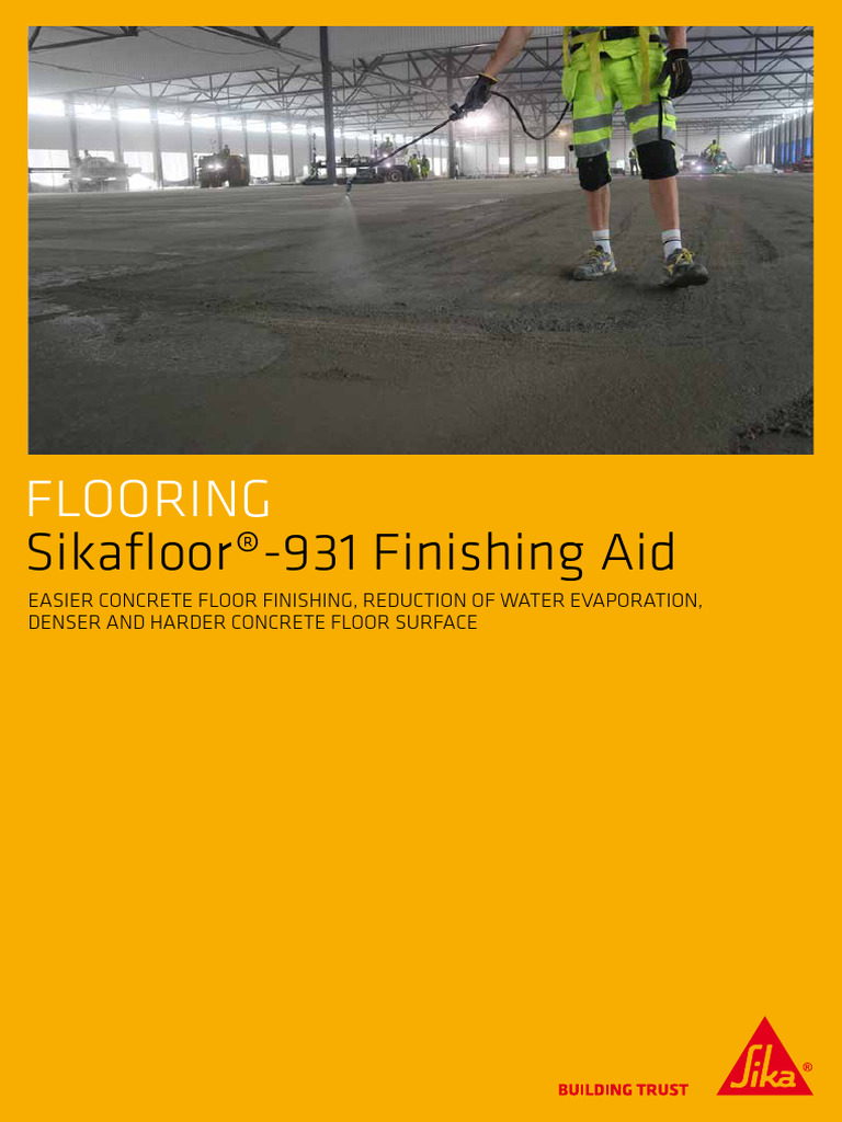 Glo Sikafloor 931 Finishing Aid | PDF | Concrete | Flooring