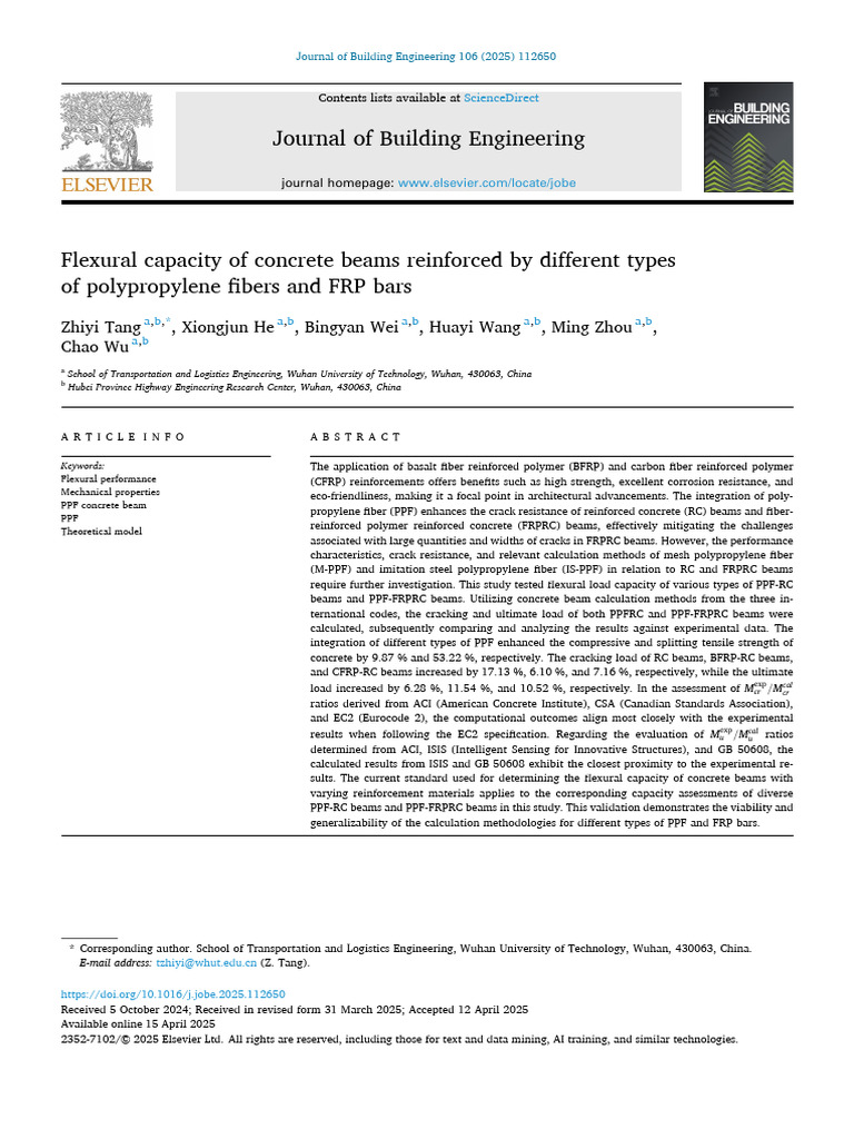 Flexural capacity of concrete beams reinforced by different types of ...