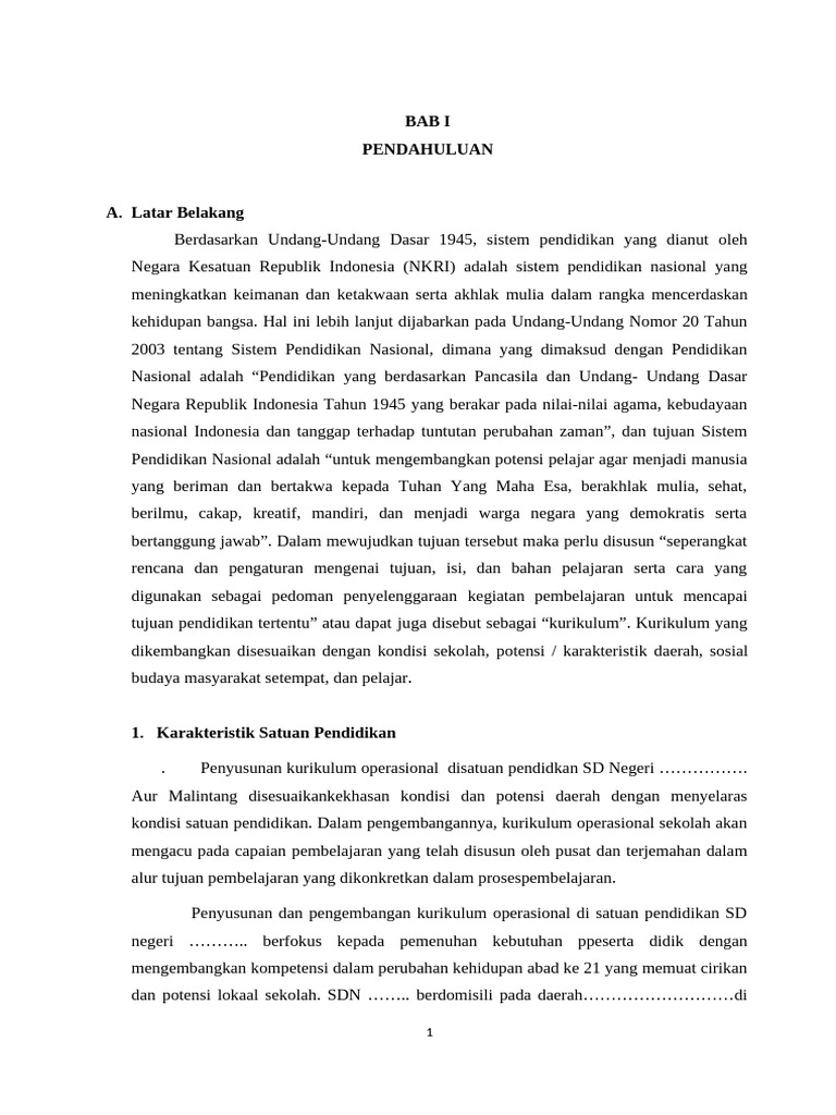 4a.BAB 1- BAB III 2023 KOSP | PDF