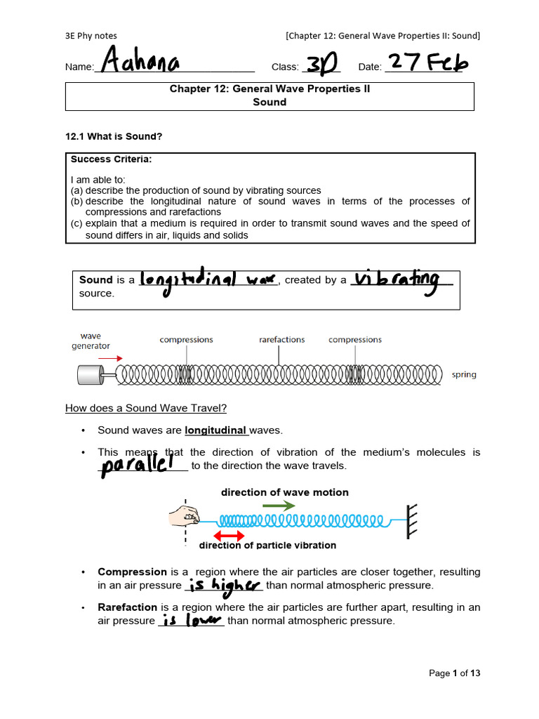 Sound Wave Properties and Applications | PDF | Sound | Waves