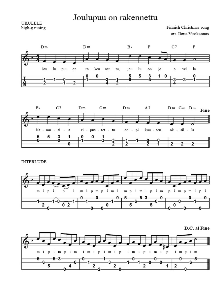 Joulupuu On Rakennettu UKE | PDF