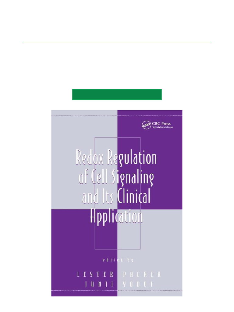 Redox Regulation of Cell Signaling and Its Clinical Application, 1st ...