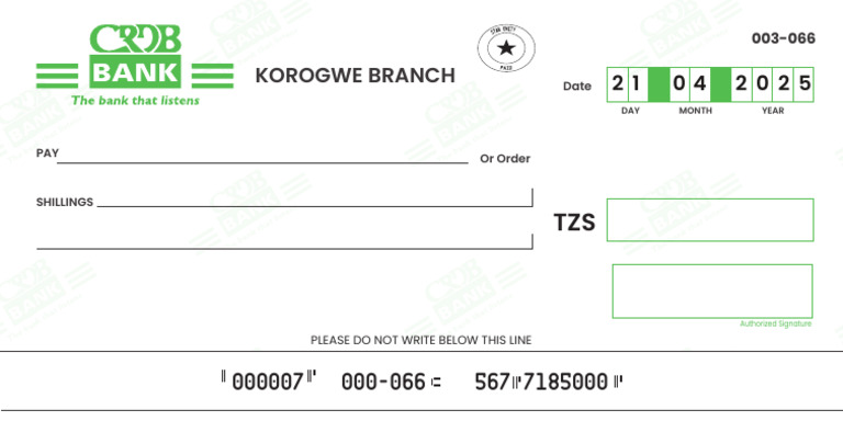 Dummy Cheque KOROGWE | PDF