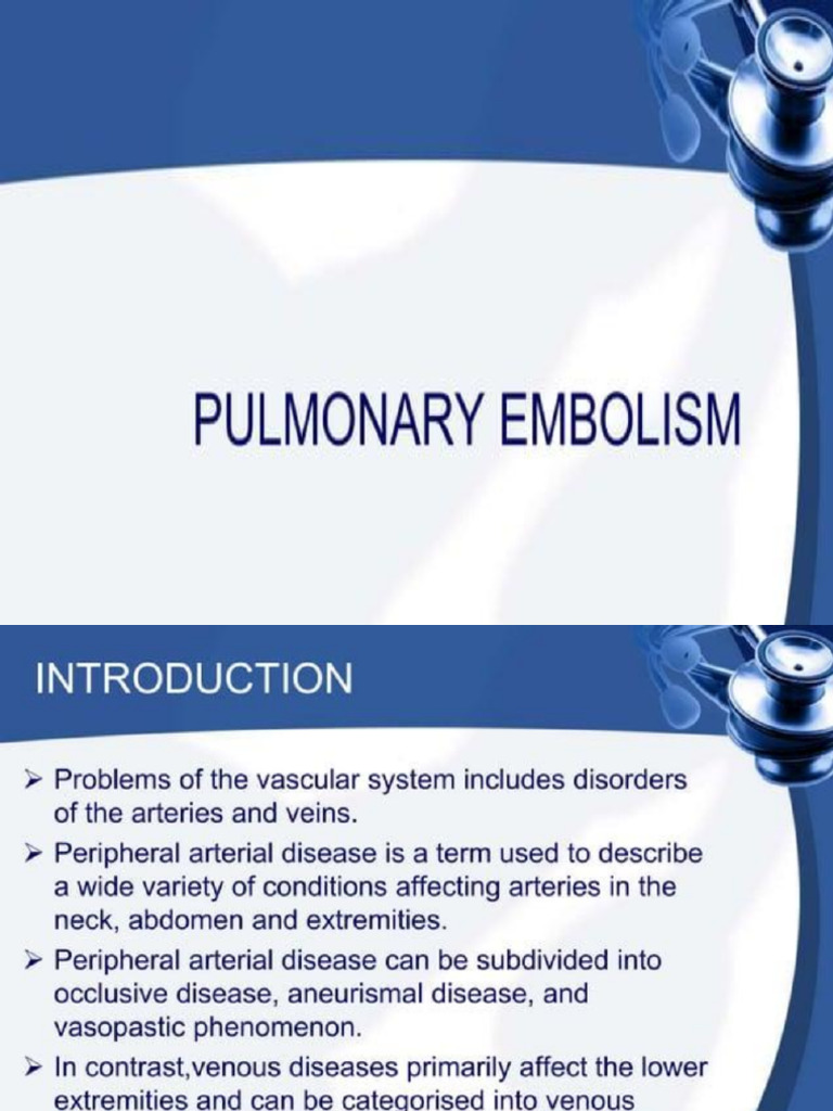 Pulmonary Embolism | PDF