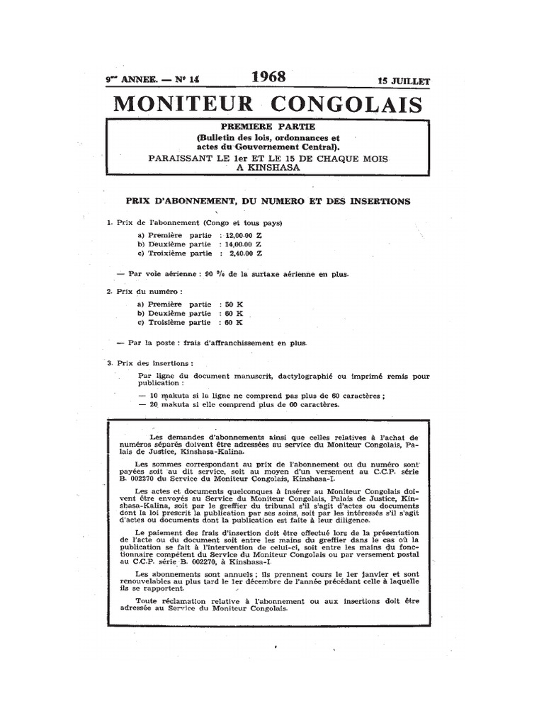621.01.68 Ordonnance Loi Du 6 Janvier 1968 Droits de Consommation de Boissons Alcooliques | PDF