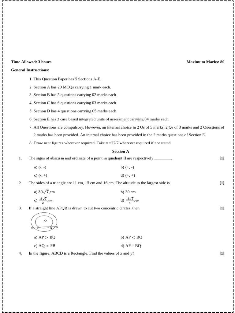 Grade 9 Math Revision Worksheet | PDF | Sphere | Angle