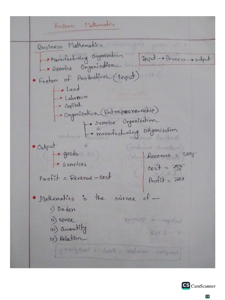 Business Math Notes 250114 143213 | PDF