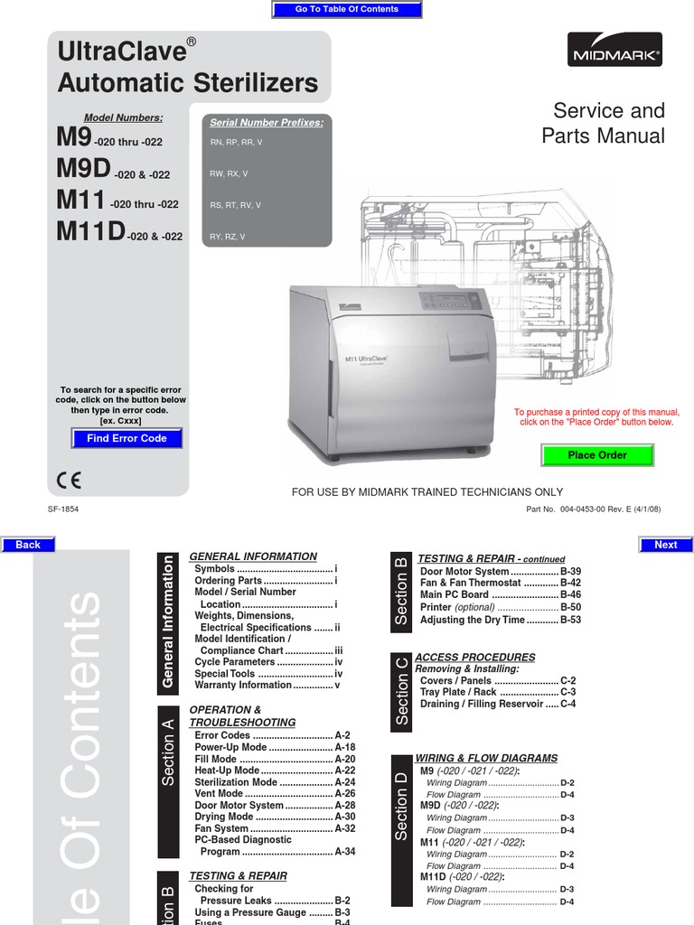 m9 Sterilizer Autoclave User Manual | PDF | Thermostat | Troubleshooting