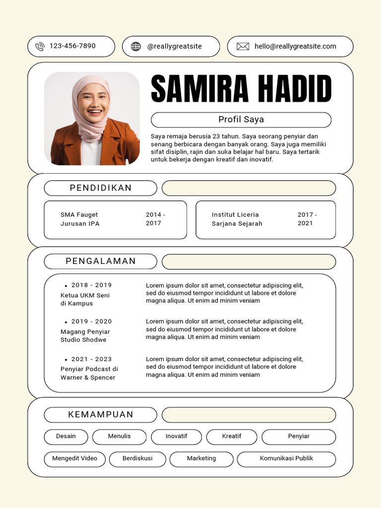 Profil Samira Hadid: Penyiar Kreatif | PDF
