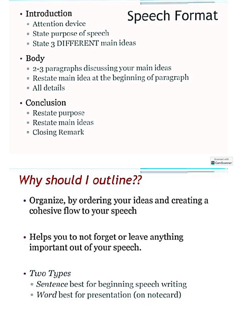 Speech Writing Format | PDF