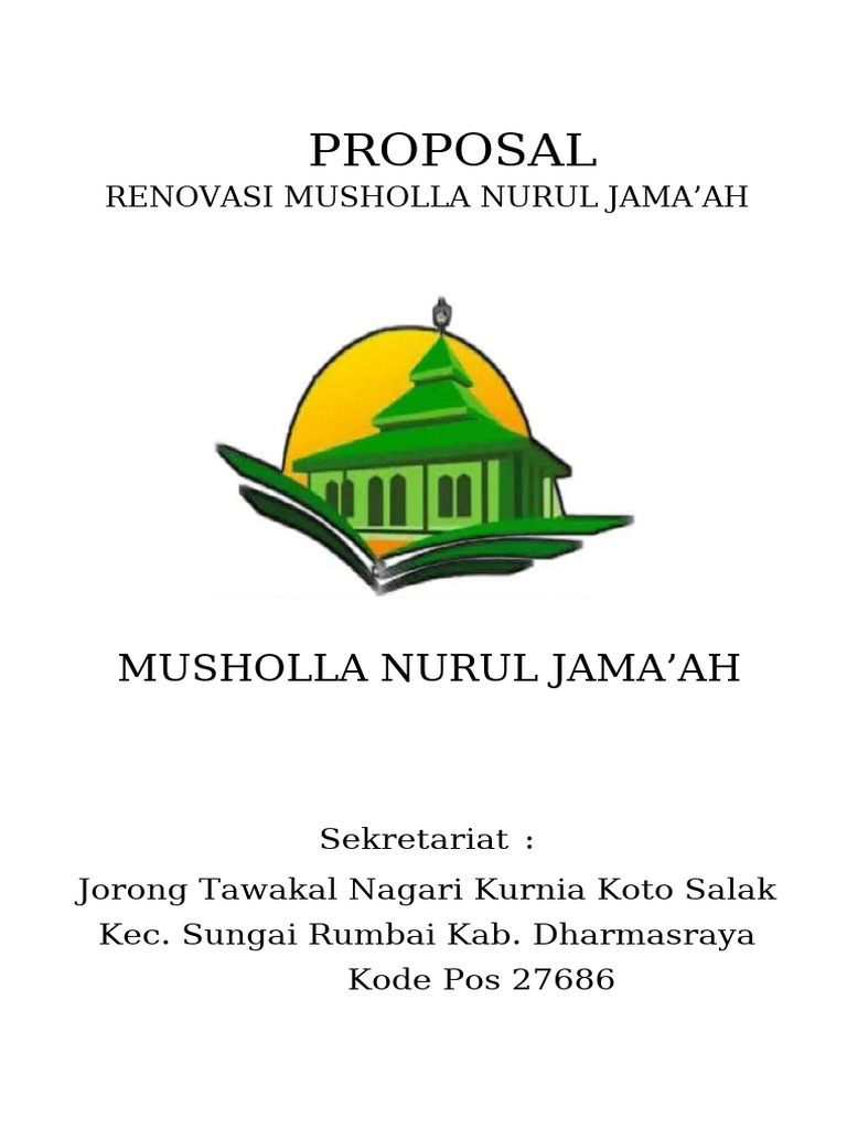 Proposal Renovasi Musholla Nurul Jama’ah | PDF