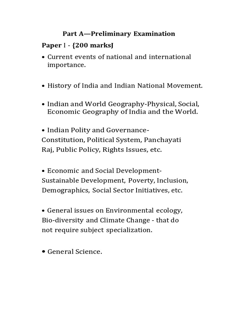 Prelims Part 1 | PDF