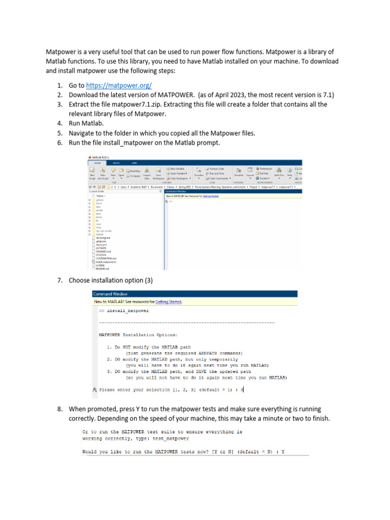 How To Install and Run MATPOWER | PDF