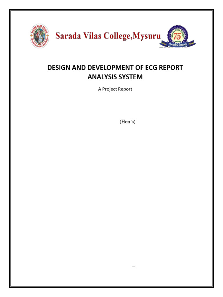 ECG Report Analysis System Development | PDF | Electrocardiography ...