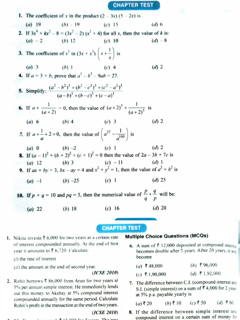 Class 9 maths | PDF | Interest | Compound Interest