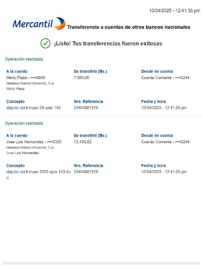 Alquiler Abril Mayo 25 Apto 143 Duri Merly Plaza y Jose Luis Hernandez ...