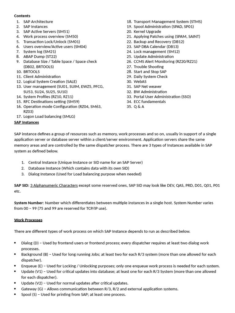 SAP Basis JD | PDF | Databases | System Software