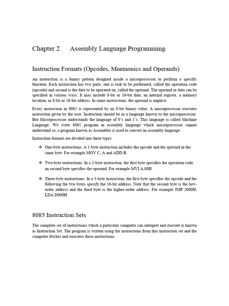 Data Transfer Arithmetic Logic Instn Sets | PDF | Assembly Language | Central Processing Unit
