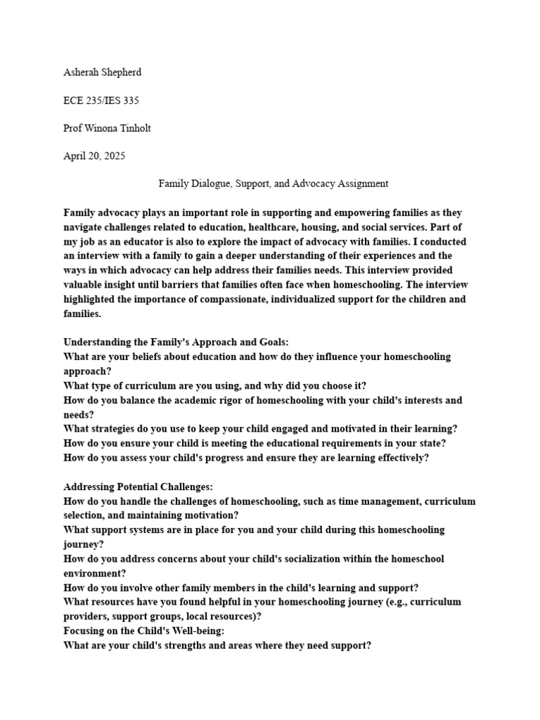 Family Dialogue Project | PDF | Homeschooling | Cognition