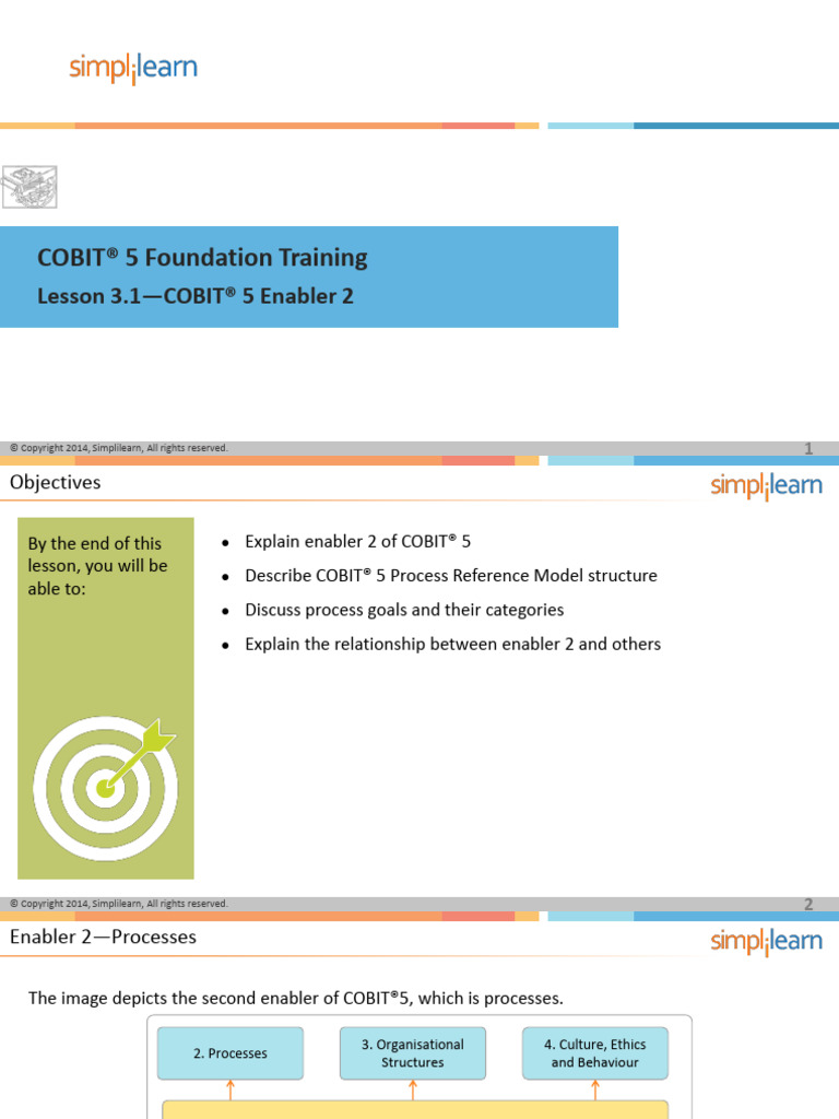 Lesson 3.1 COBIT 5 Enabler 2 | PDF | Performance Indicator | Cobit