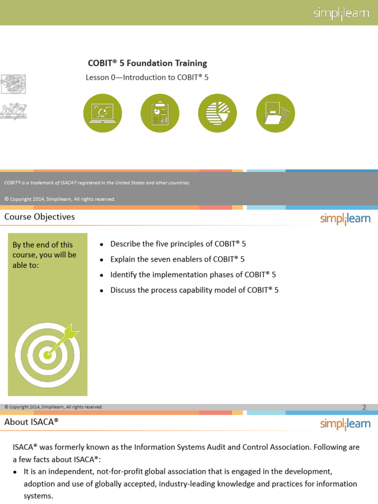 Lesson 0 Introduction To COBIT 5 V2 | PDF | Governance | Information Security