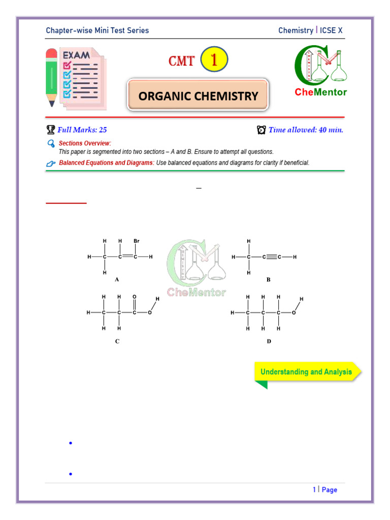 Sample File Cmts Icse Che 2025 2026 | PDF | Alkene | Chemical Substances