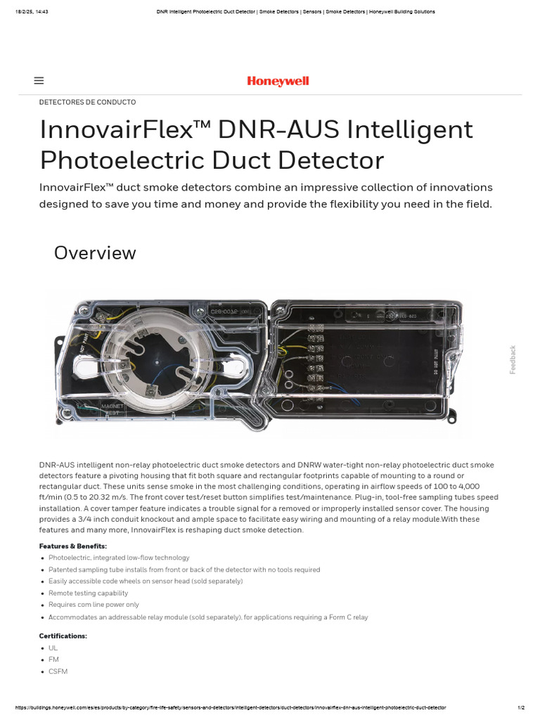 DNR Intelligent Photoelectric Duct Detector _ Smoke Detectors _ Sensors ...