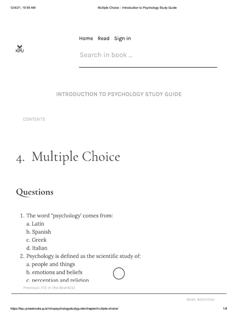 Psychology | PDF