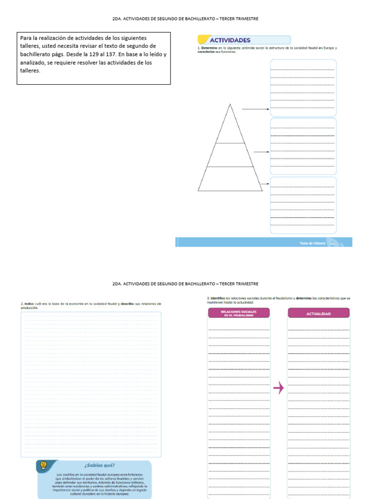 2 Taller Segundo Bgu 3 Er Trimestre | PDF