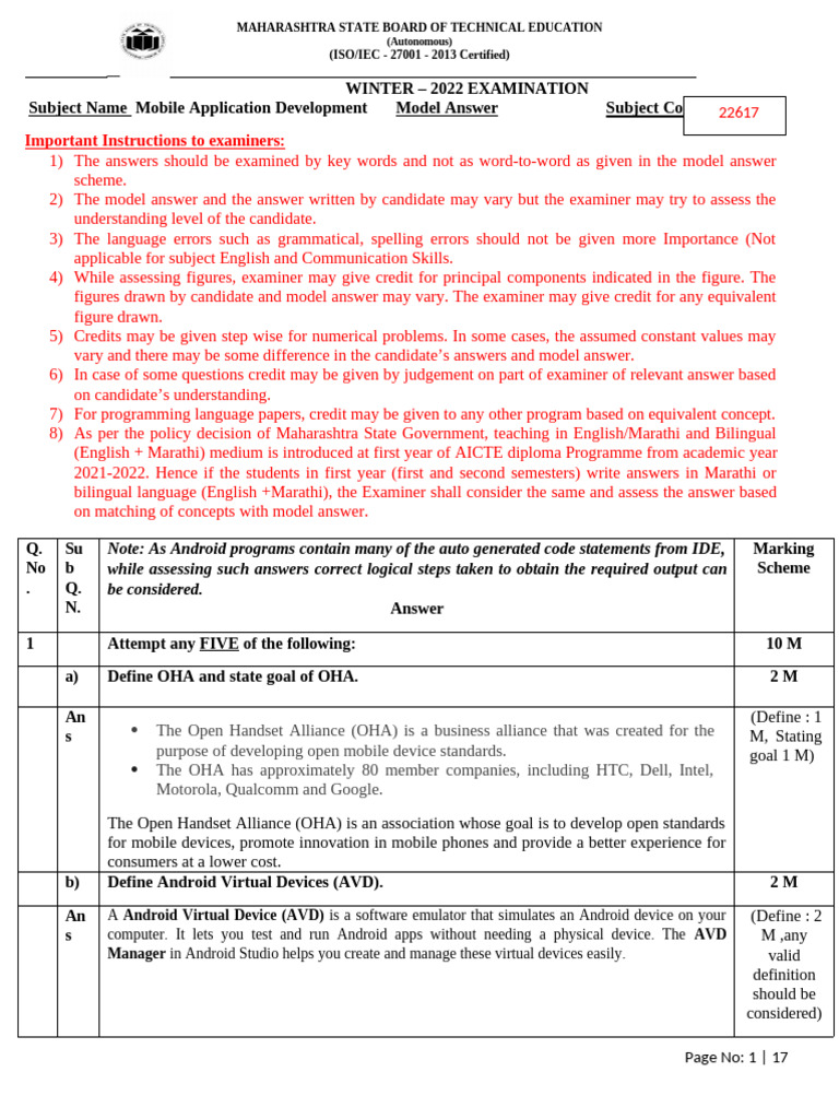 22617-Winter-2022 final | PDF | Android (Operating System) | Mobile App