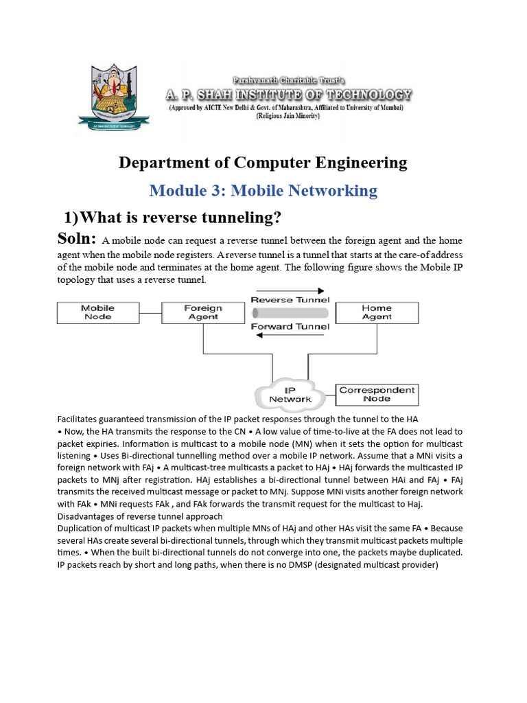 MC - Module 3 MU Questions With Solution | PDF | Transmission Control Protocol | Internet ...