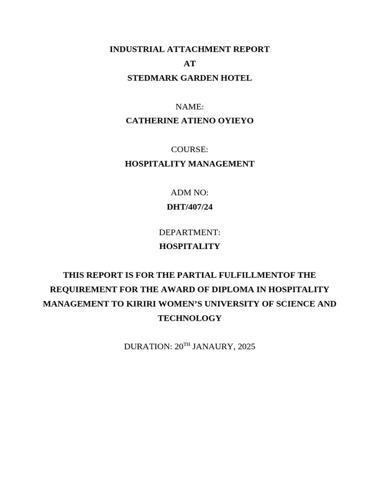 CATHY Attachment REPORT | PDF | Chef | Restaurants