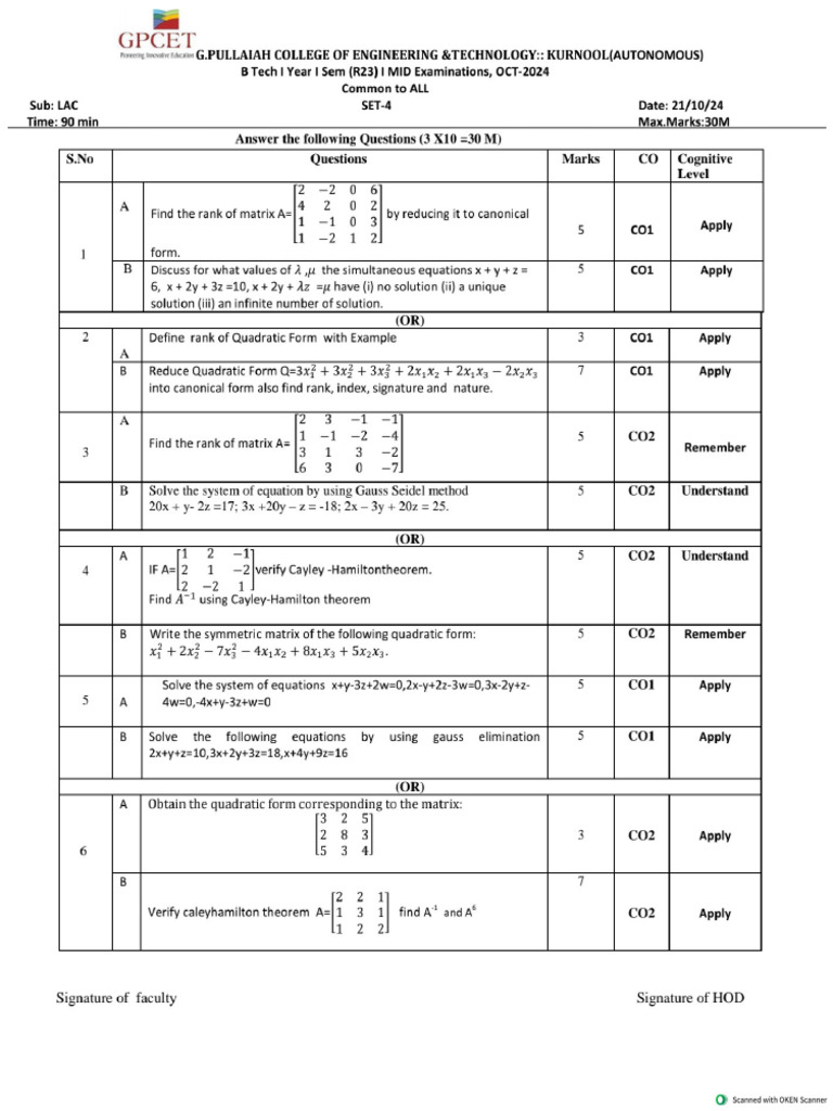 Lac Mid1 18-10-2024 | PDF