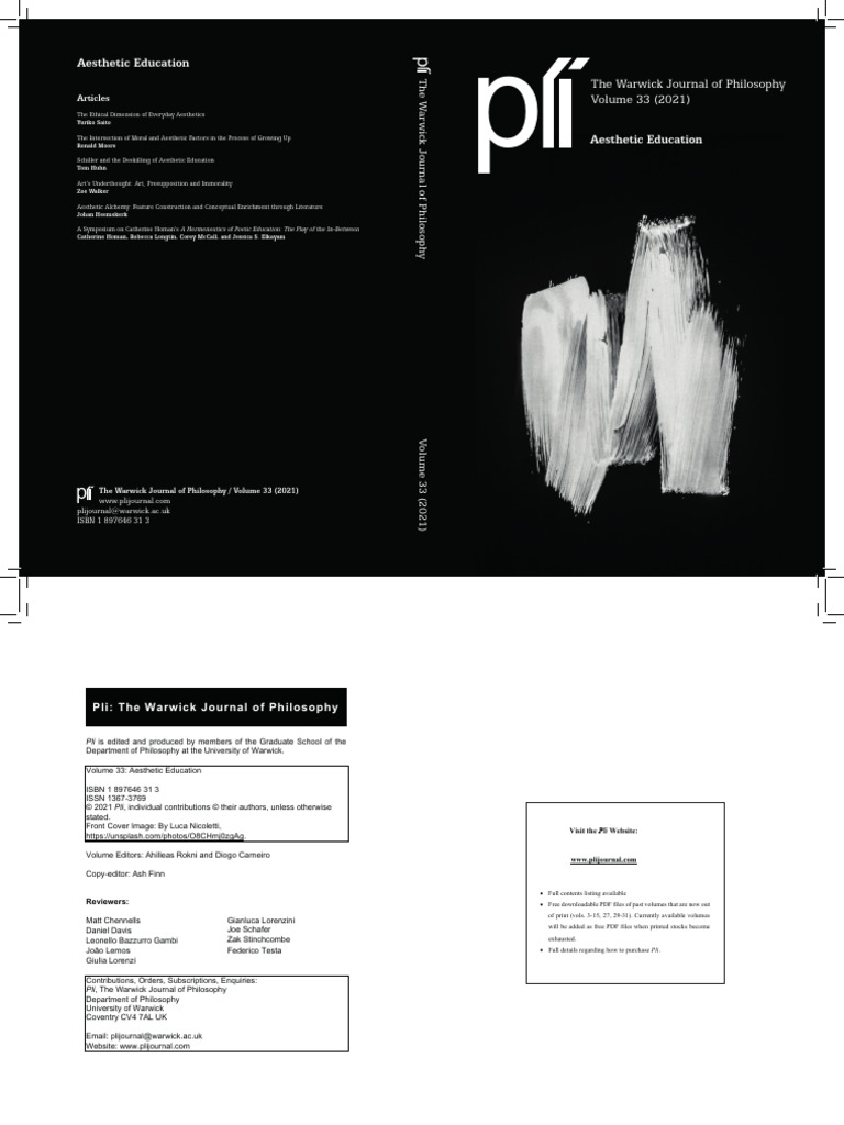 Pli 33 Aesthetic Education 1 | PDF | Aesthetics | Experience
