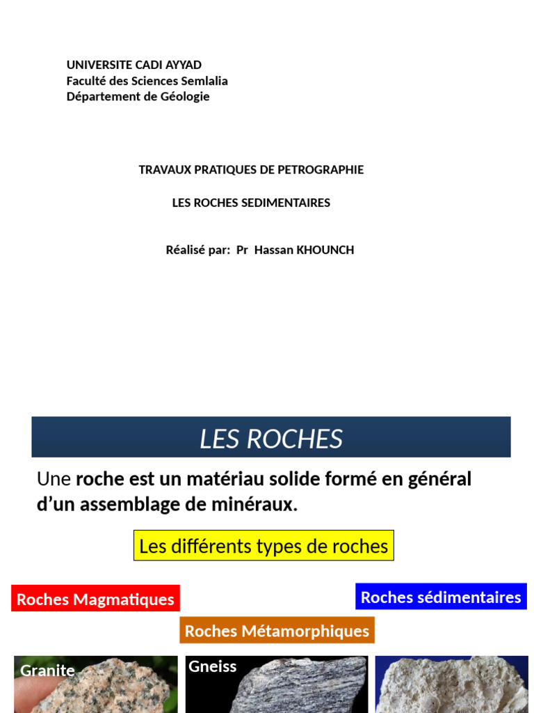 Roches Sedimentaires PDF | PDF | Roche sédimentaire | Grès