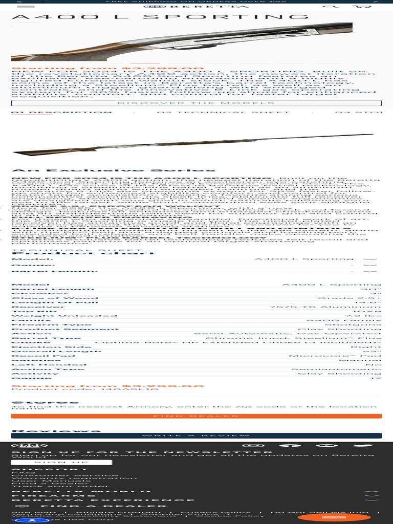 A400 L Sporting | PDF | Shotgun | Semi Automatic Firearm