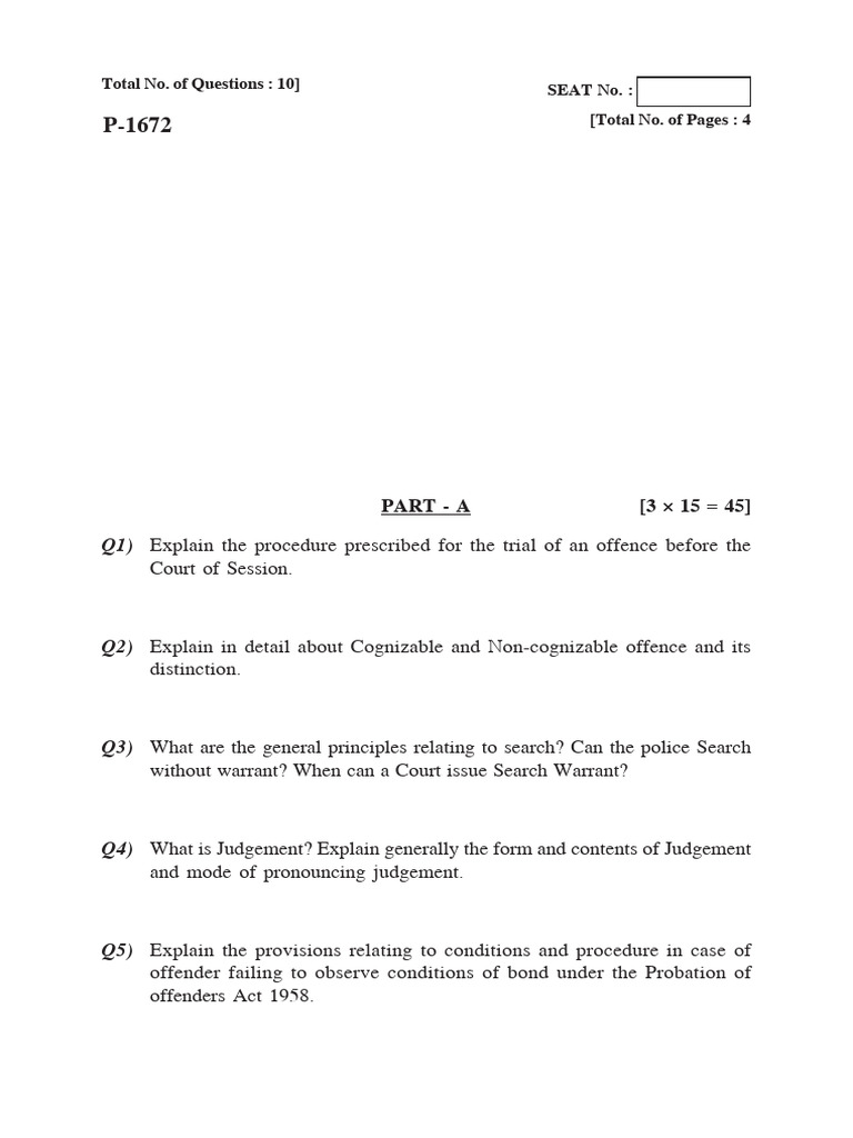 THE CRIMINAL PROCEDURE CODE | PDF