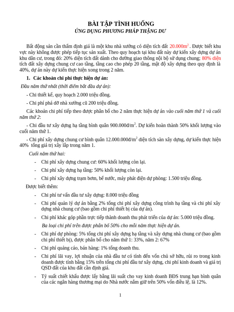 Bai Tap Tinh huong-PPTD 2025 | PDF